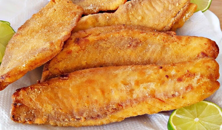 FILÉ DE TILÁPIA FRITO (Iscas de Peixe Fritas e Crocantes)